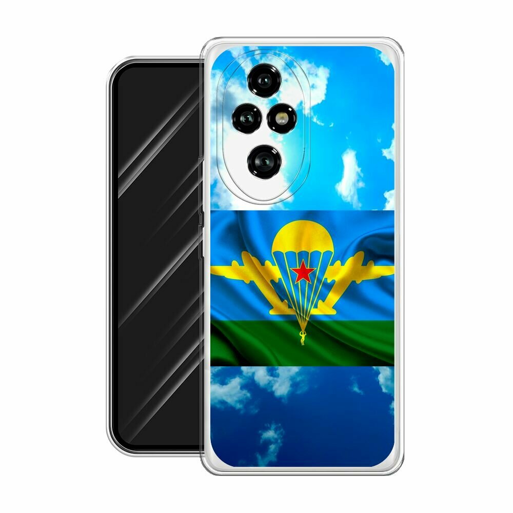 Чехол на Honor 200 Pro / Хонор 200 Про с принтом "ВДВ флаг в небесах" — фото 1