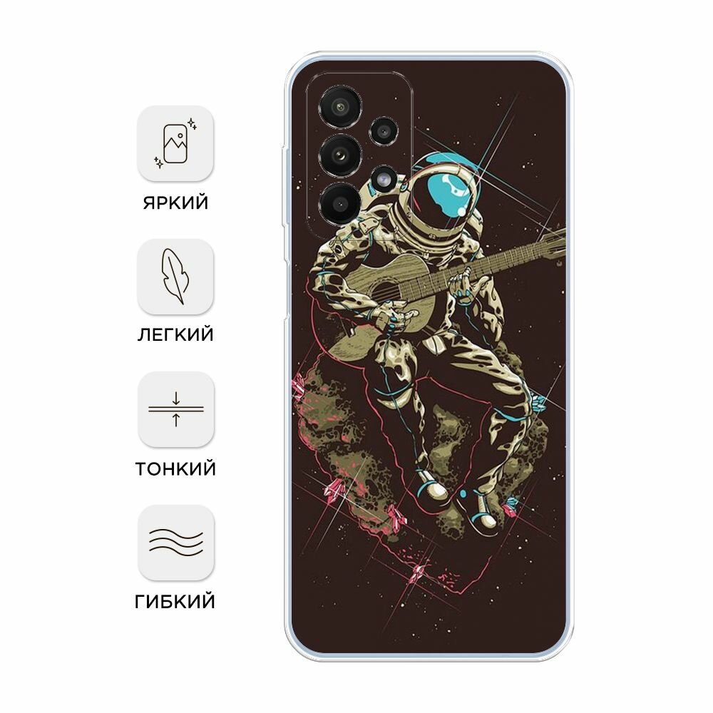 Чехол на Samsung Galaxy A23 / Самсунг Галакси А23 с принтом "Космонавт гитарист" — фото 1