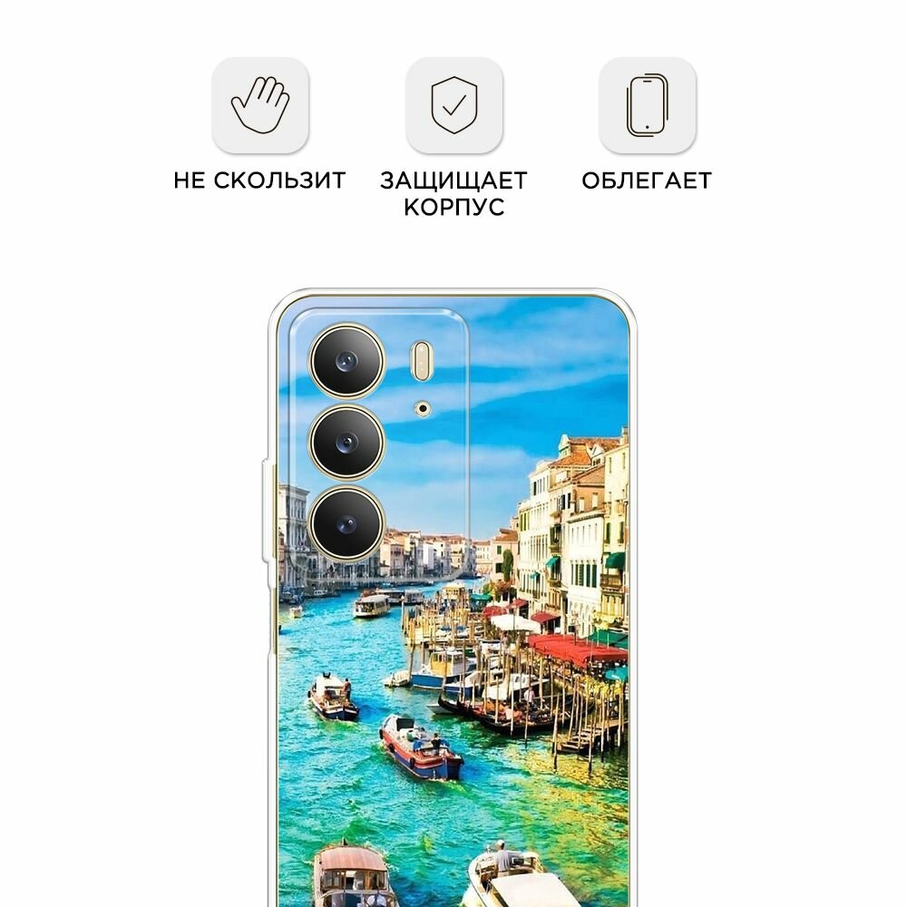 Чехол на Realme C75 4G / Реалми C75 4G с принтом "Каналы Венеции" — фото 1
