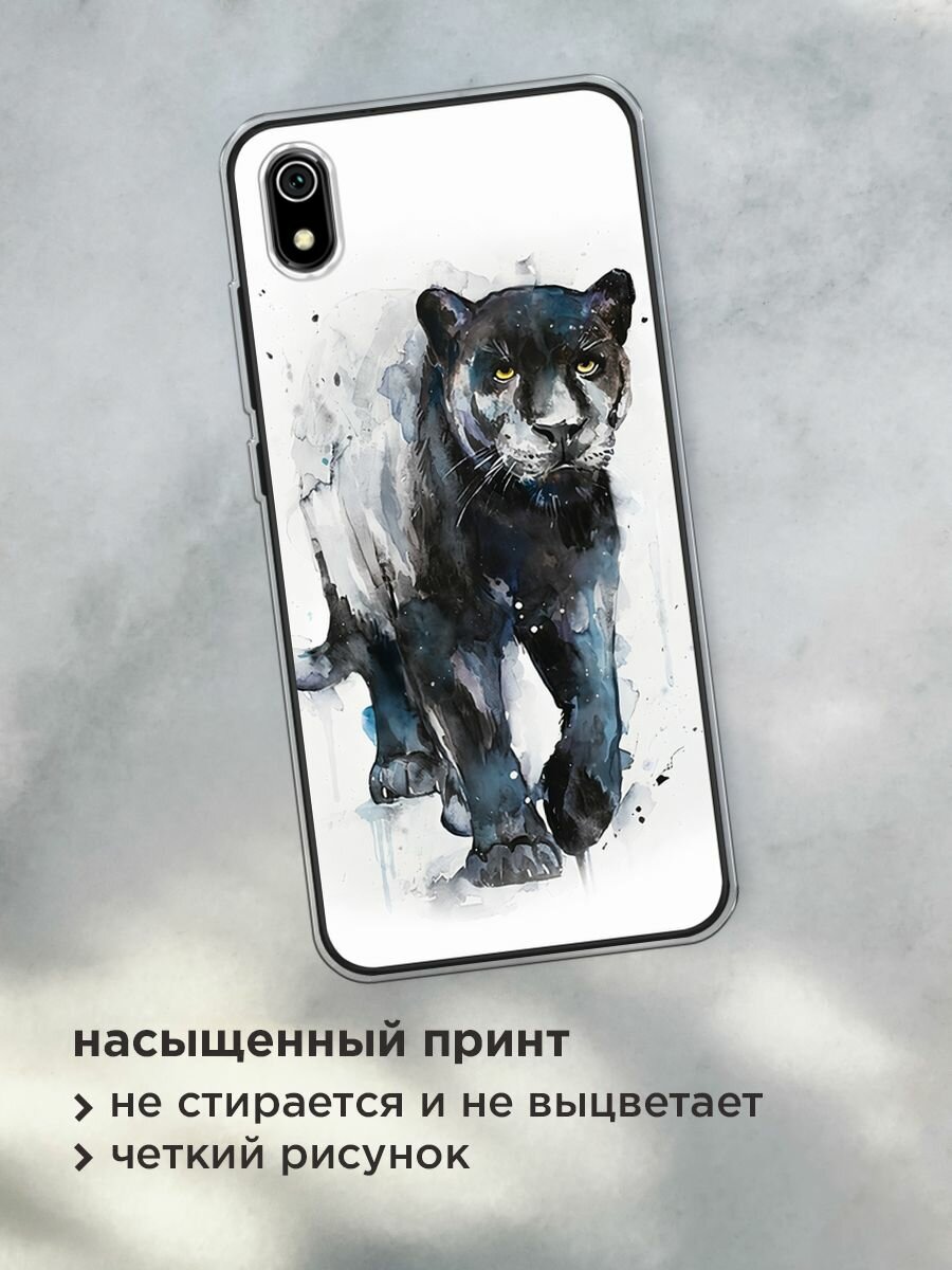 Чехол на Xiaomi Redmi 7A / Сяоми Редми 7А с принтом "Пантера арт 3" — фото 1