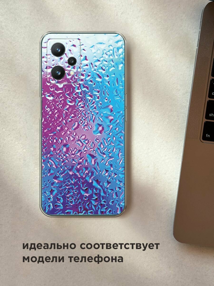 Чехол на Realme 9 5G / Реалми 9 5G с принтом "Капли на стекле" — фото 1