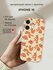 Силиконовый чехол на Apple iPhone 16 / Айфон 16 с принтом "Лисички фон"
