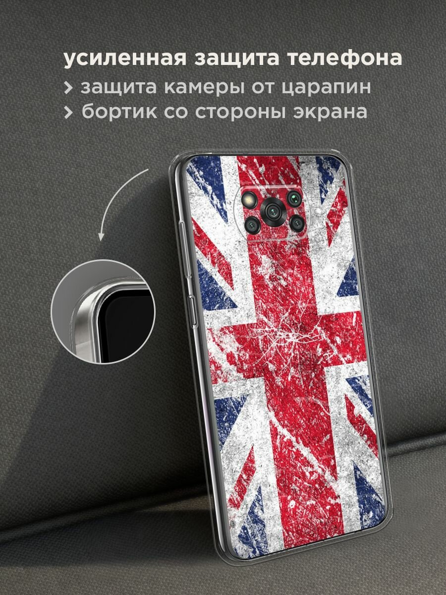 Чехол на Xiaomi Poco X3/X3 Pro / Поко X3/X3 Pro с принтом "Флаг британский" — фото 1