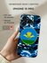 Чехол на Apple iPhone 15 Pro / Айфон 15 Про с принтом "ВДВ камуфляж"