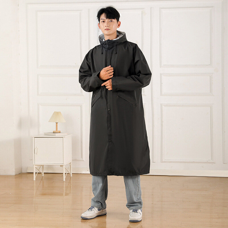 Дождевик в стиле тренча, длинный, для активного отдыха, устойчивый к сильному дождю, утолщенный, удлиненный, унисекс, дождевик в стиле тренча
