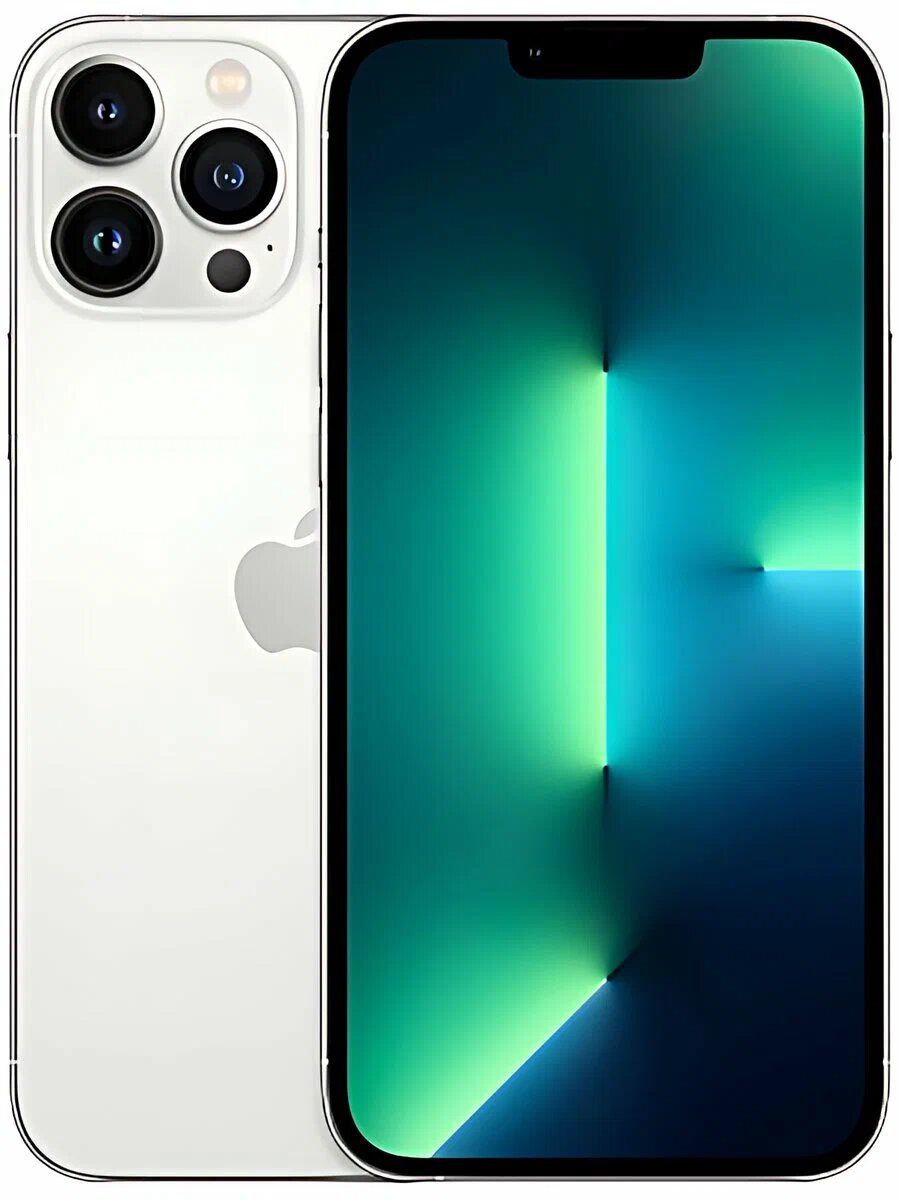 Apple iPhone 13 Pro Max 128 ГБ серебристый, 100% заряд батареи Silver