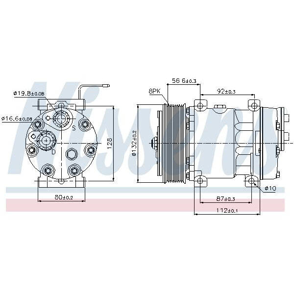 Компрессор, кондиционер, NISSENS 89065 (1 шт.)