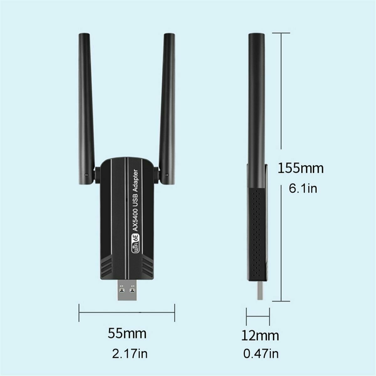 WiFi 6E AX5400 USB-Адаптер WiFi-Карта Tri-Band Для Win10 И Win11