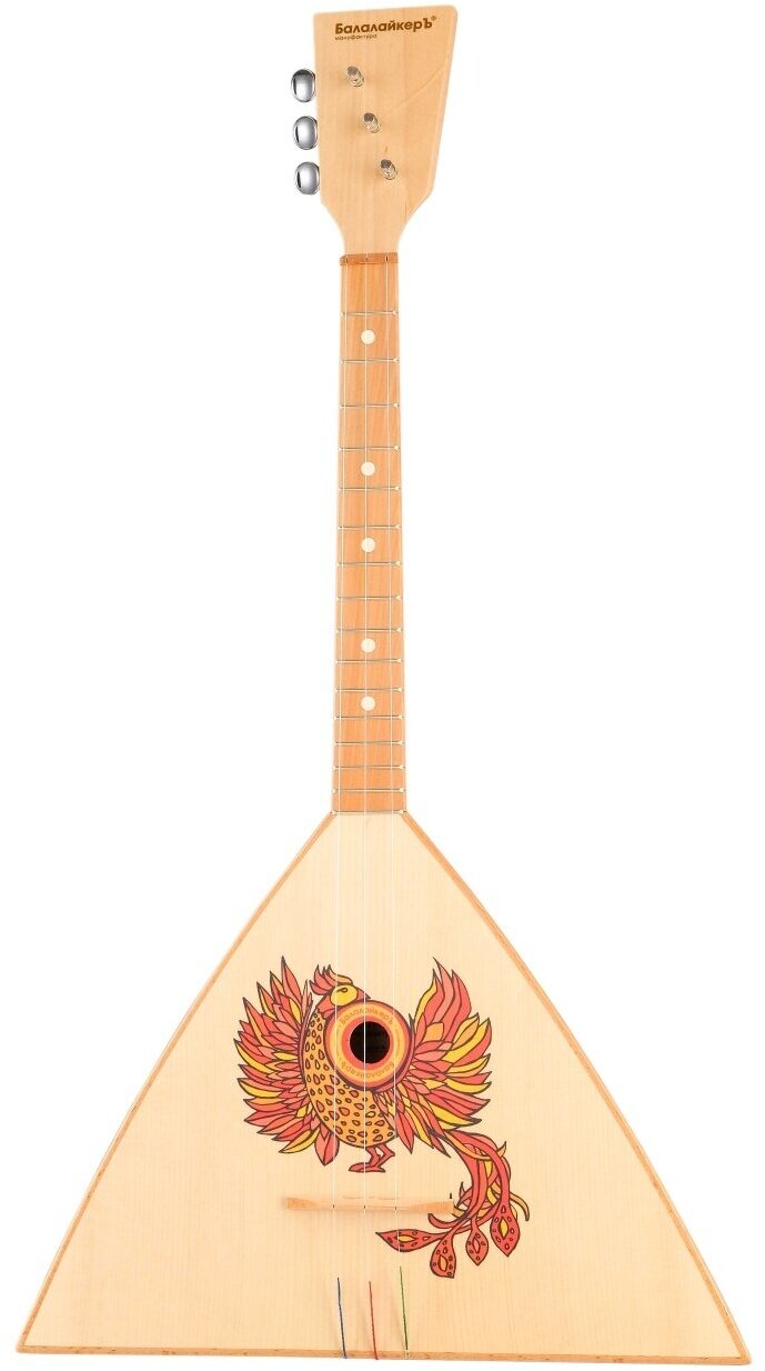 SBF-FB Festival Decor Балалайка трехструнная уменьшенная, жар-птица, Балалайкеръ