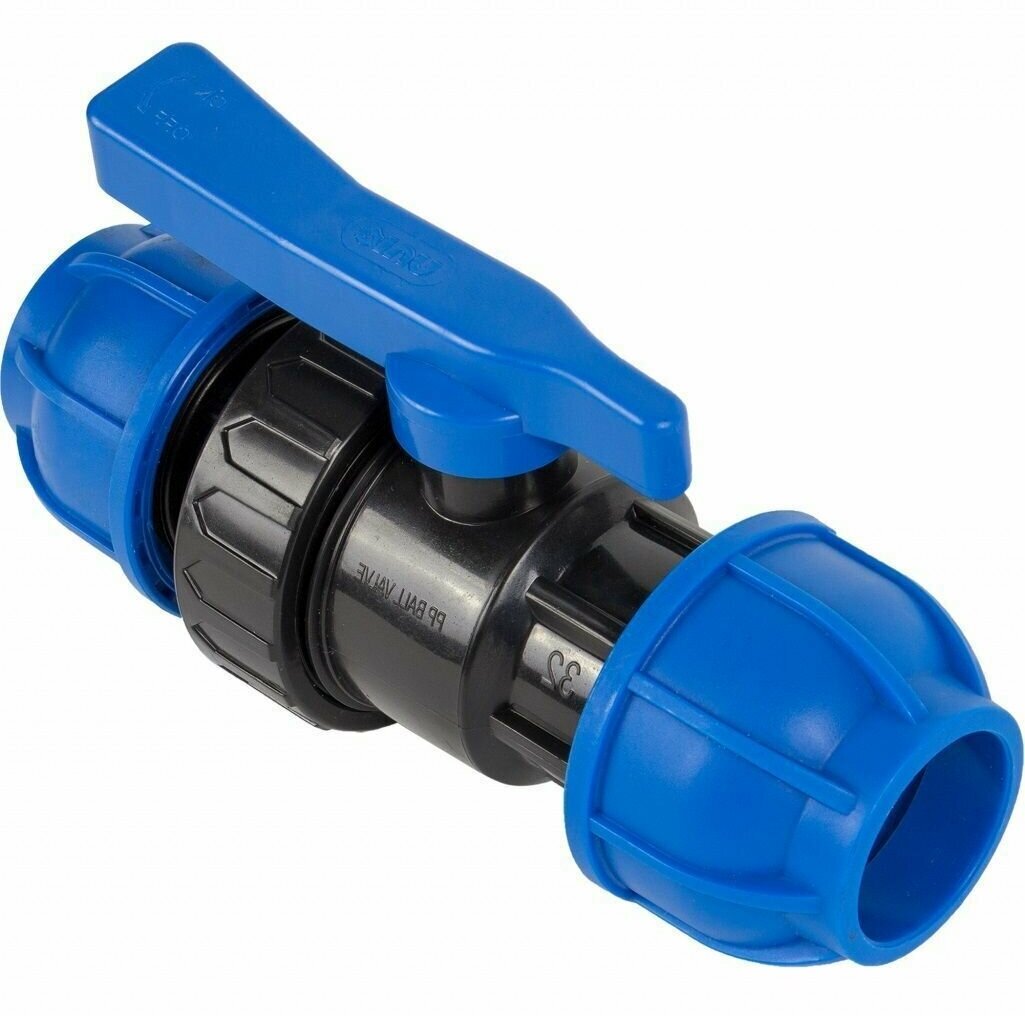 Кран шаровой компрессионный ПНД Дн 20