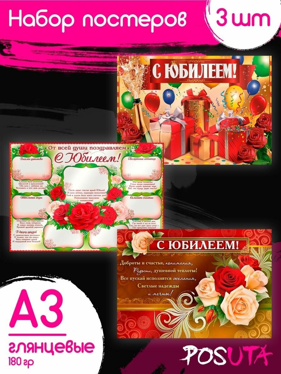 Постеры подарок на юбилей пожелания на день рождения