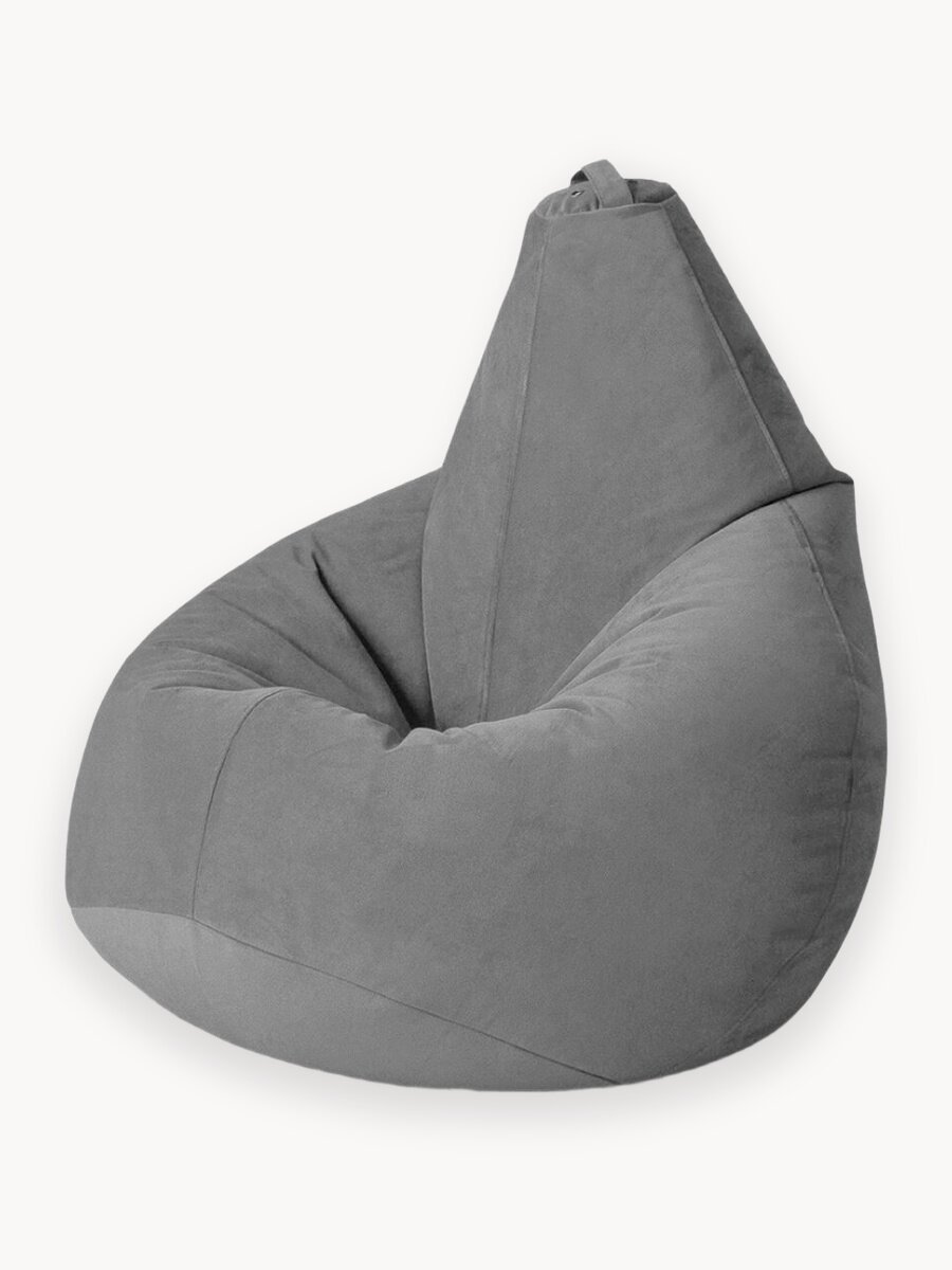 Кресло мешок MyPuff, бескаркасное кресло, пуфик мешок, размер 3XL, мебельный велюр, сталь