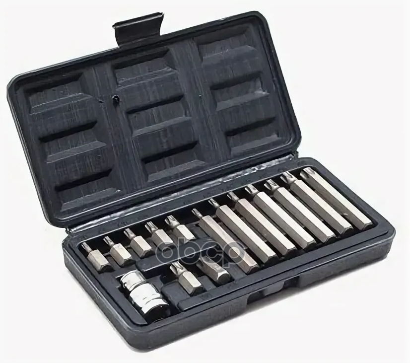 Набор бит (вставок) TORX 15 предметов Т20-55 сервис ключ арт. 76445 - высокое качество