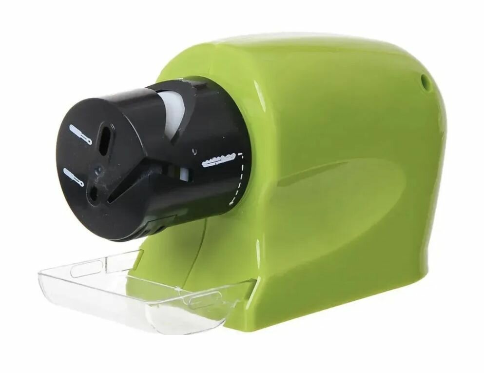 Ножеточка электрическая, универсальная, 4 батарейки тип АА, салатовый