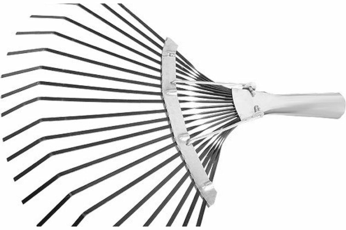 СИБРТЕХ веерные грабли без черенка 20 зубьев 61778 для садовых работ и уборки участка