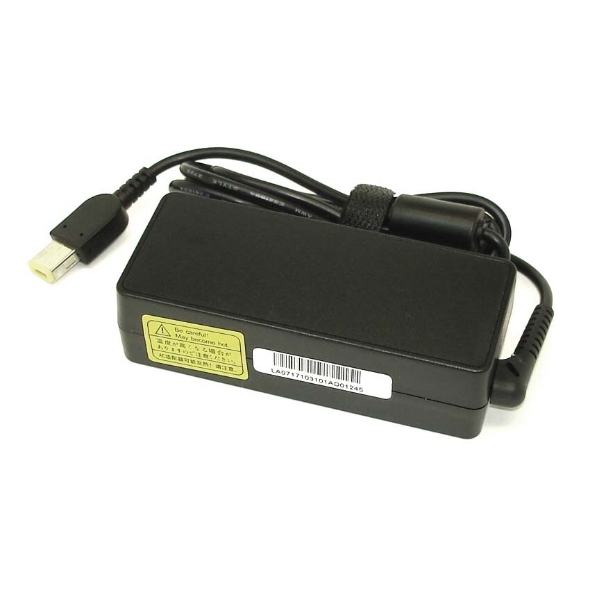 Блок питания (сетевой адаптер) OEM для ноутбуков Lenovo 20V 2.25A 45W прямоугольный черный, с сетевым кабелем