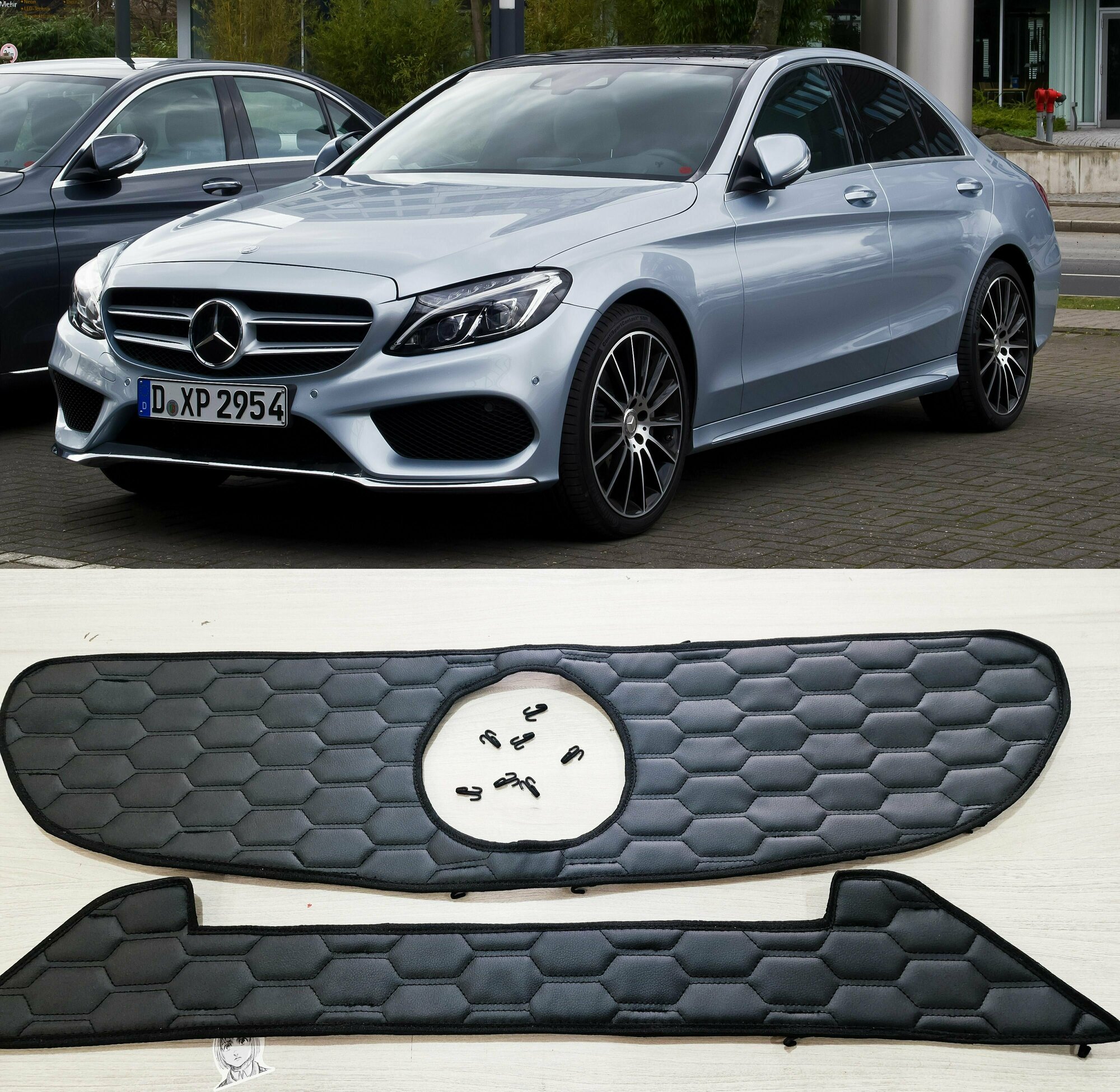 Утеплитель радиатора и бампера для Mercedes-Benz W205 (2014-2018) Мерседес Бенц