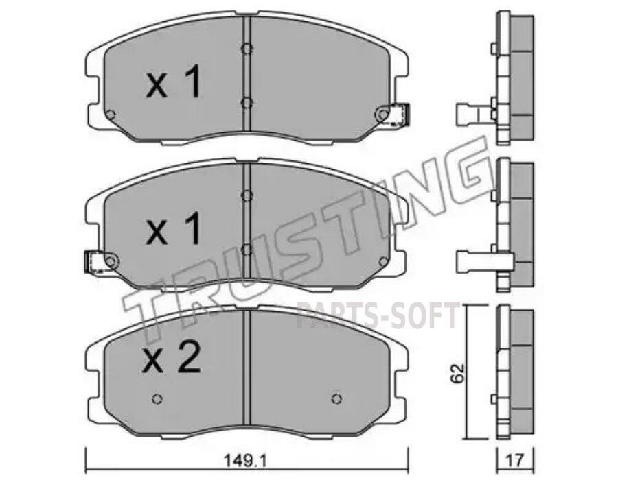 К-т дисков. тормоз. колодок Opel Antara (2006-) F Trusting арт. 7940