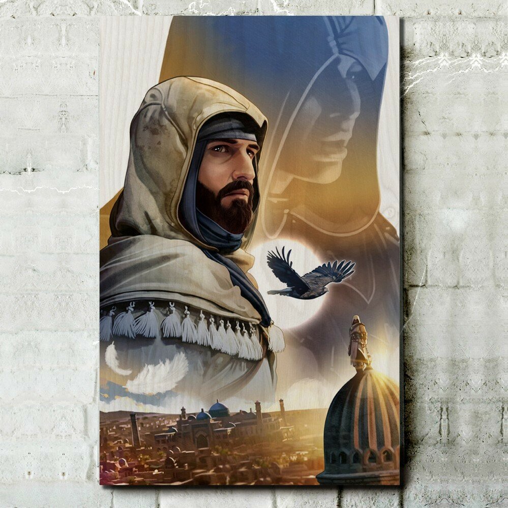 Картина интерьерная на дереве игры Assassins creed Mirage (PS, PC, XBOX, SWITCH) - 14348 В