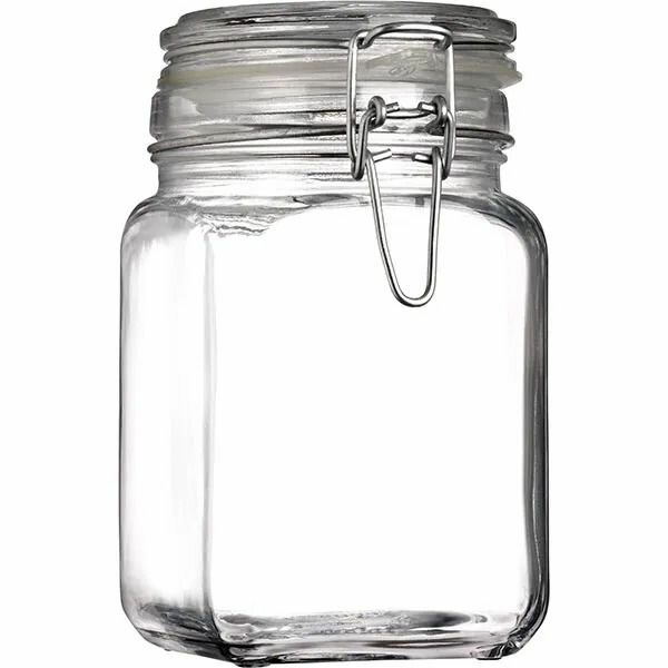 Банка квадратная, с крышкой Pasabahce "Кремлин" стекло, 1л.