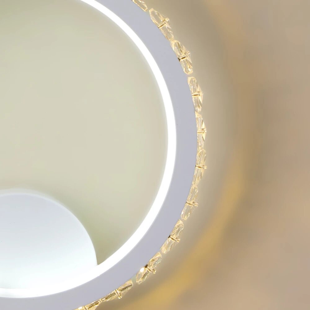 Настенный светодиодный светильник с выключателем FA211 WH белый LED 3000K+6400K 15W 230*250*45
