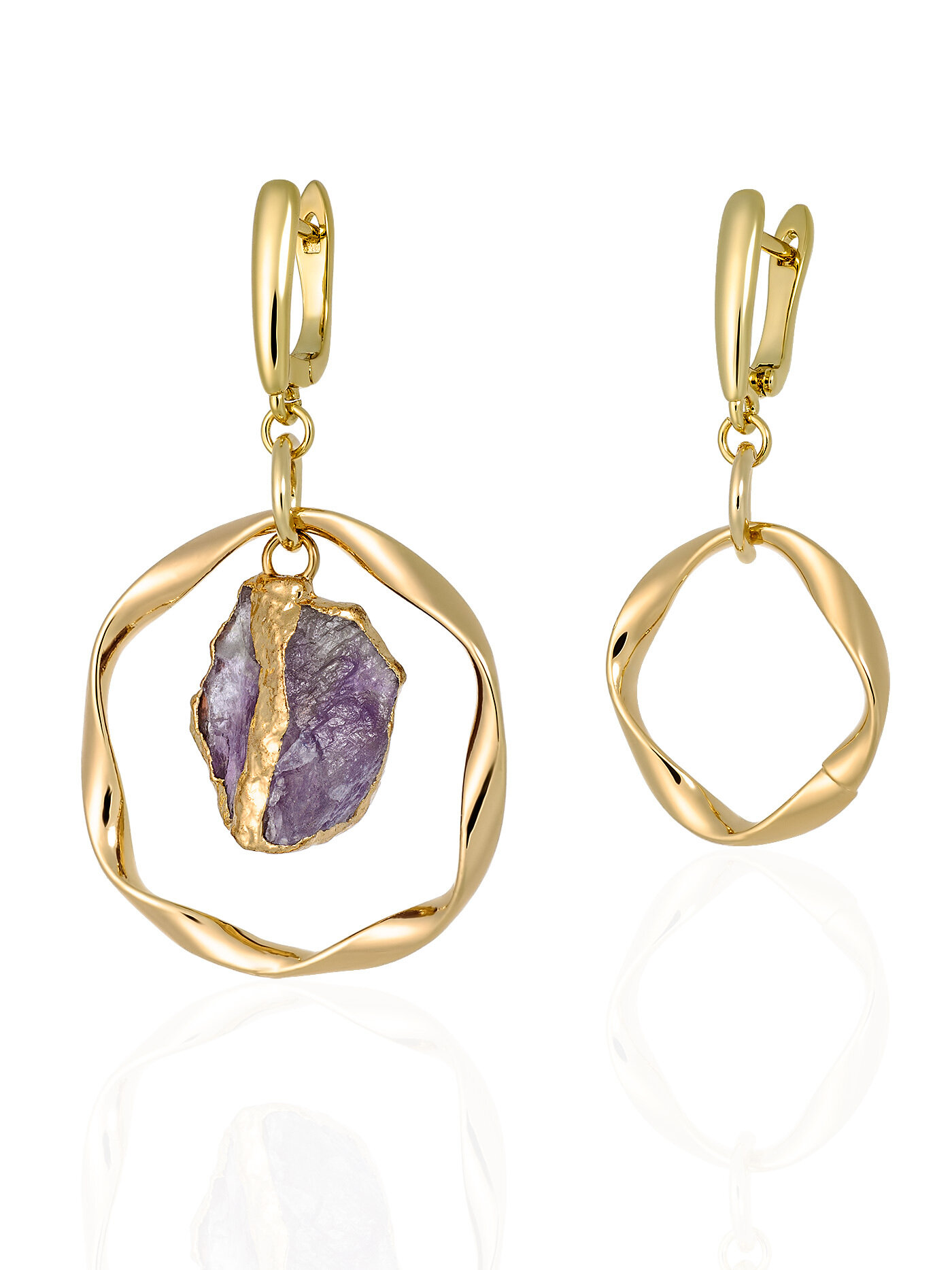 Серьги, аметист