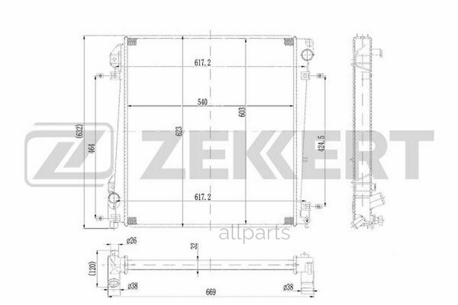 ZEKKERT MK-1578 Радиатор охлаждения двигателя Ford Explorer III 02-
