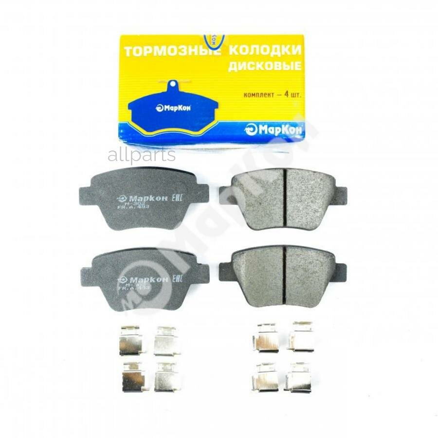 MARKON 49351170 Колодки тормозные дисковые (задние) к-т с пружинами AUDI A1 A3 SEAT Altea Altea XL Leon SCOD