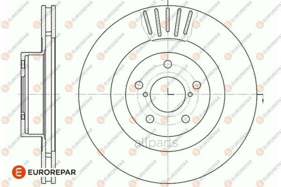 EUROREPAR 1667862480 Диск тормозной к-т. 2 шт. (цена за 1 шт. заказывать 2 шт.) передн. вент. (без ABS) SUBARU Forester