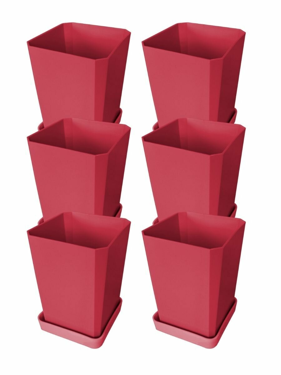 Набор горшков для рассады 6х0,75л французская роза