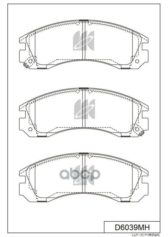 Колодки тормозные дисковые пер MITSUBISHI OUTLANDER I/II/III 02 D6039MH MK KASHIYAMA арт. D6039MH
