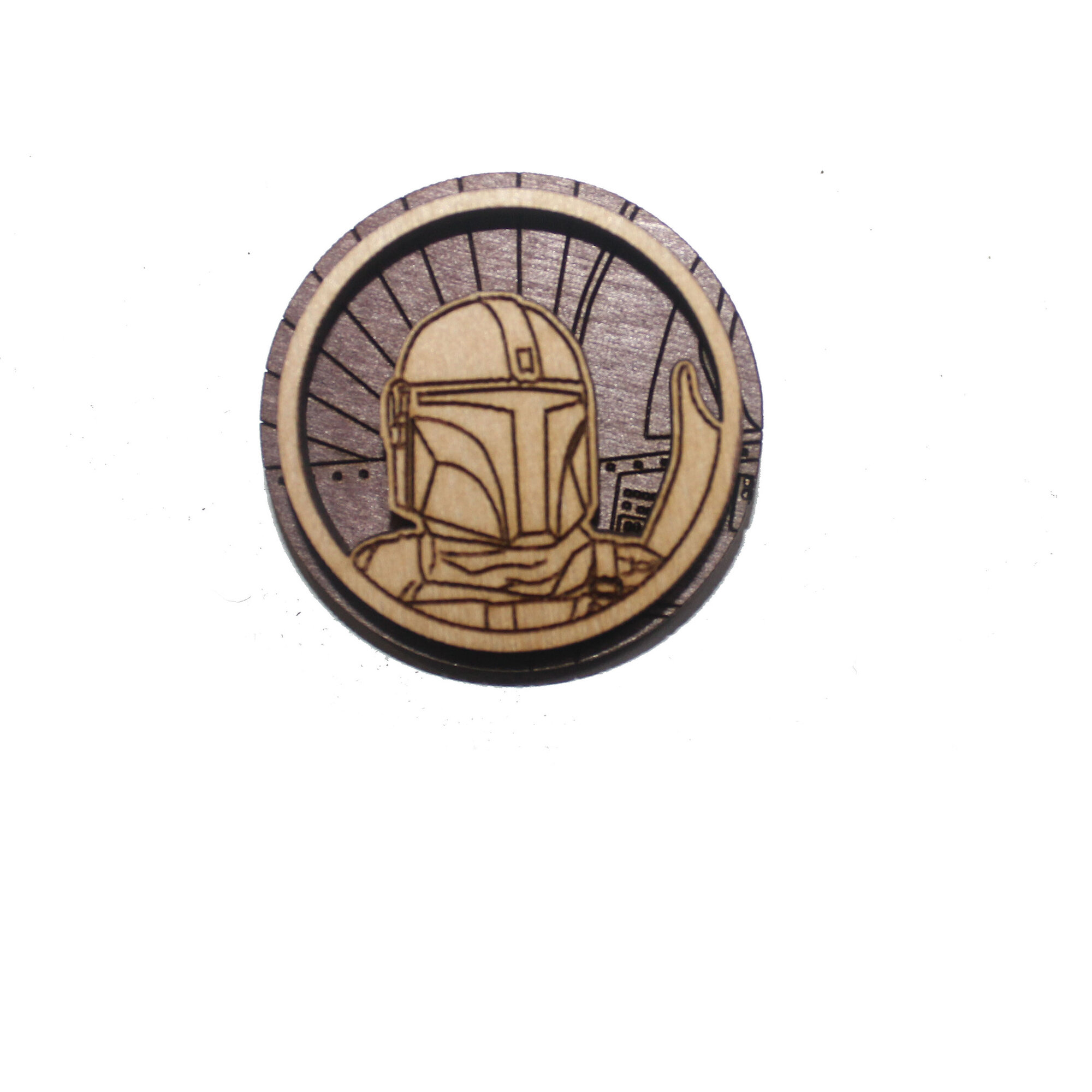 Значок ручной работы Мандалорец / Mandalorian / Дин Джарин / Din Djarin / Звёздные войны / Star Wars /