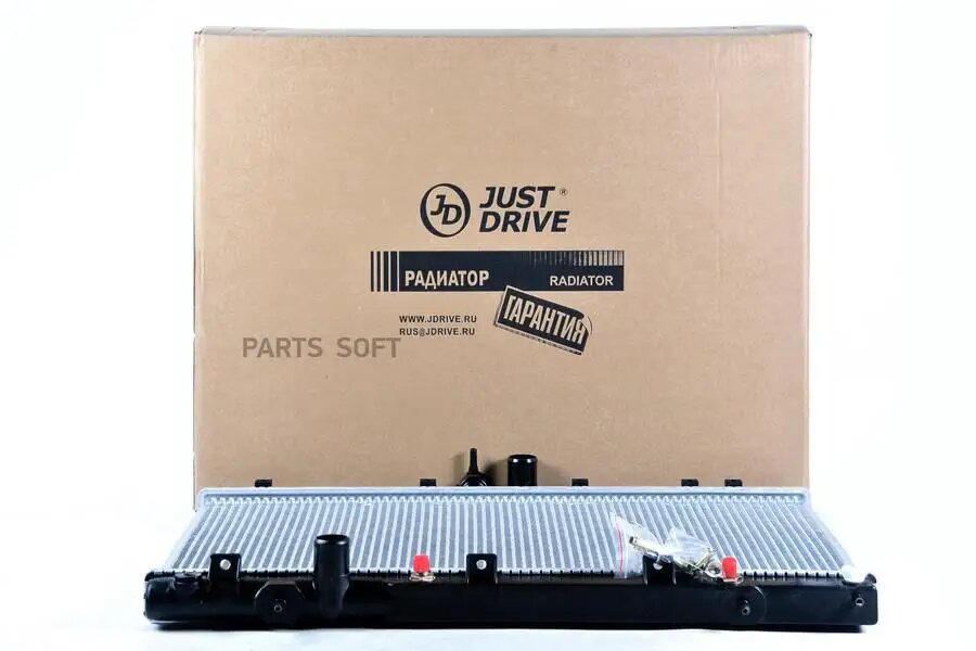 Радиатор двигателя A/T (Способ сборки сот - Паяный) Just Drive арт. JPR0114