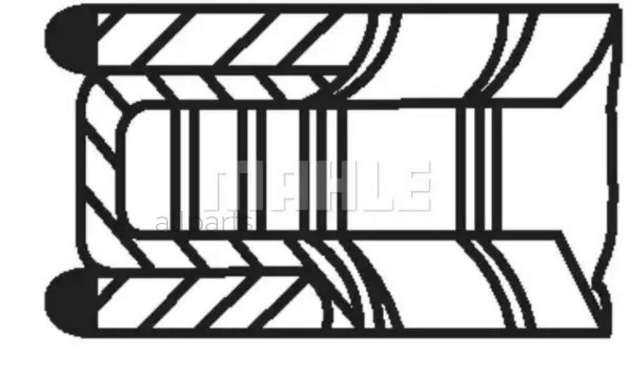 MAHLE '01202N1 Кольца поршневые X18XE1 +0.5 (81) Z18XE XER (на 1 поршень)