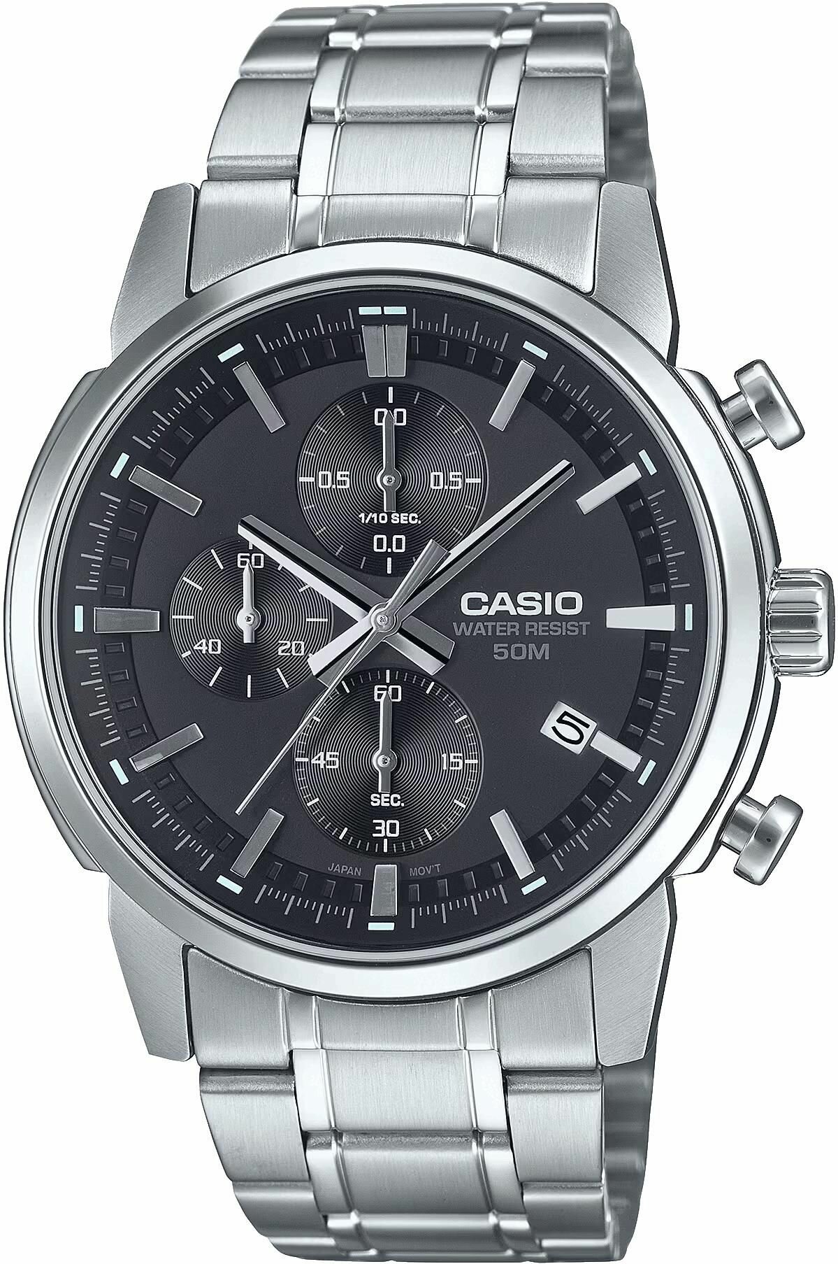Наручные часы CASIO, черный, серебряный