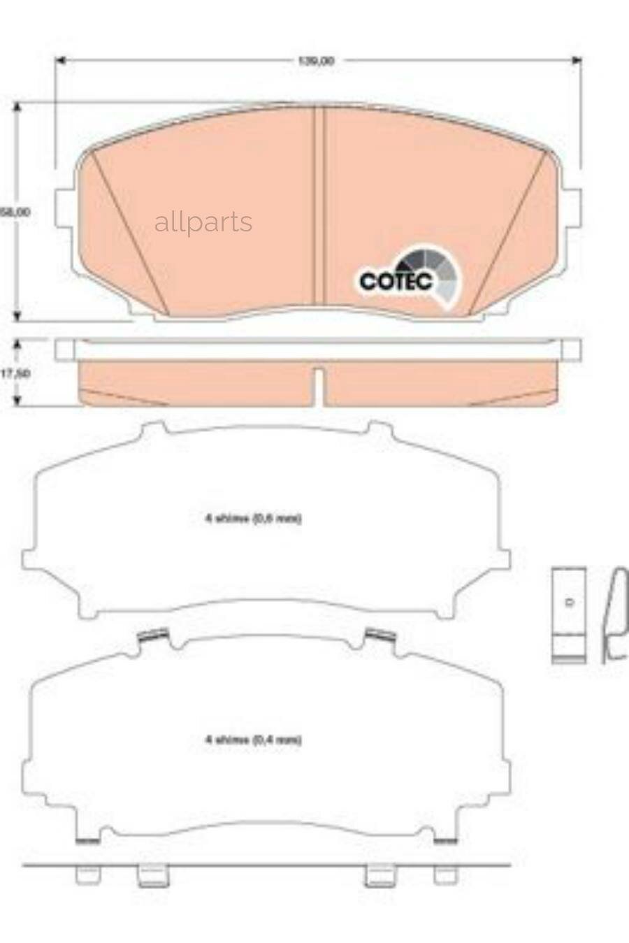 ZF RUSSIA GDB3471 ZFR Колодки тормозные MAZDA CX-7/CX-9 07- передние