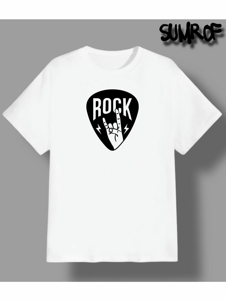 Футболка надпись rock рок