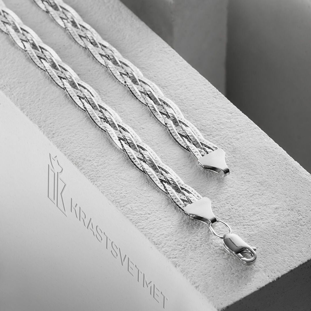 Цепь серебро, 925 проба, родирование