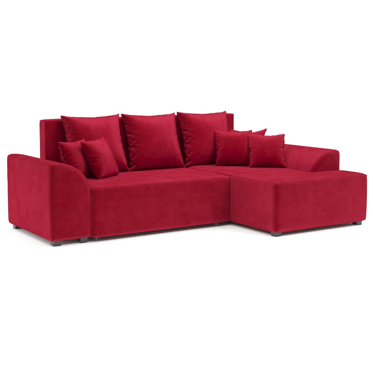 Угловой диван Сток Диванов Ливерпуль Red красный, механизм еврокнижка