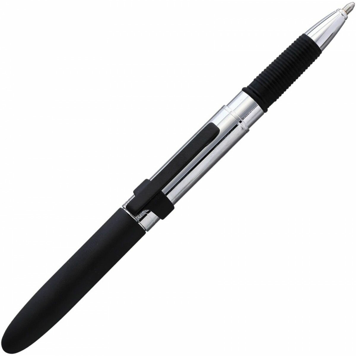 Космическая шариковая ручка с упором для письма и стилусом Fisher Space Pen Bullet (Chrome/Black)