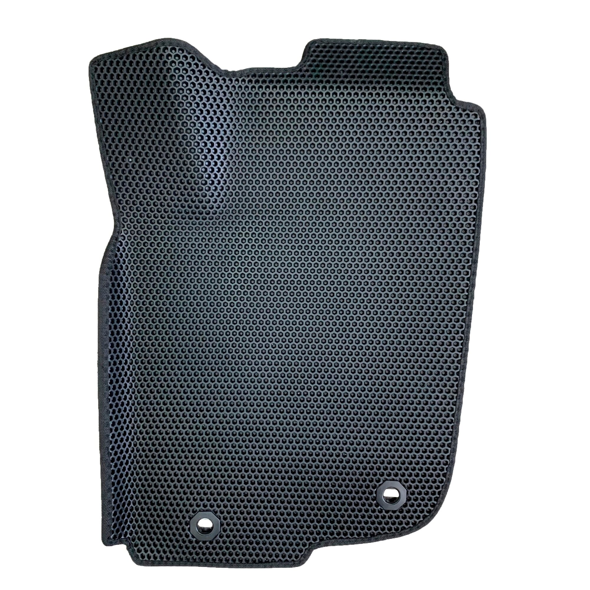 Водительский коврик для Toyota RAV4 IV (ХА40) 2012-2019 / Тойота Рав 4 4 поколение / Черные соты / Черный кант