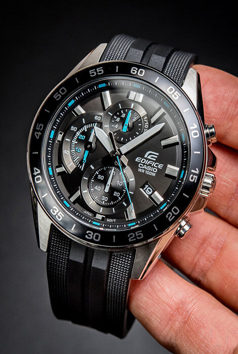 Наручные часы CASIO Edifice, серебряный, черный — фото 1