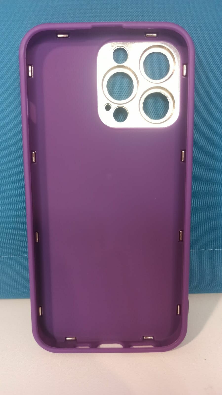 Чехол для iPhone 14 Pro силикон, защита камеры, фиолетовый — фото 1