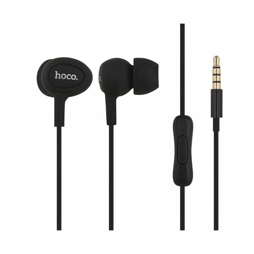 Гарнитура HOCO M3 Universal 3.5мм, внутриканальная, 1.2м (черный)