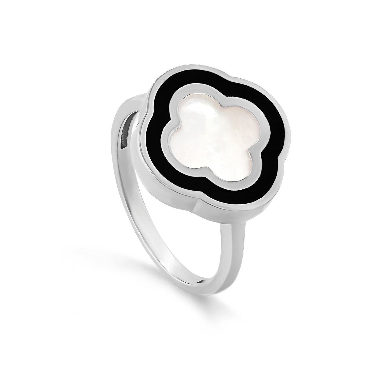 Кольцо, серебро, 925 проба, перламутр