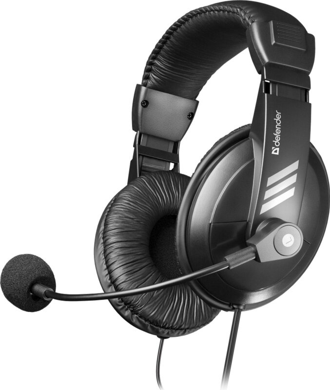 Defender 63750 /Defender Компьютерная гарнитура Gryphon 750 черный, кабель 2 м