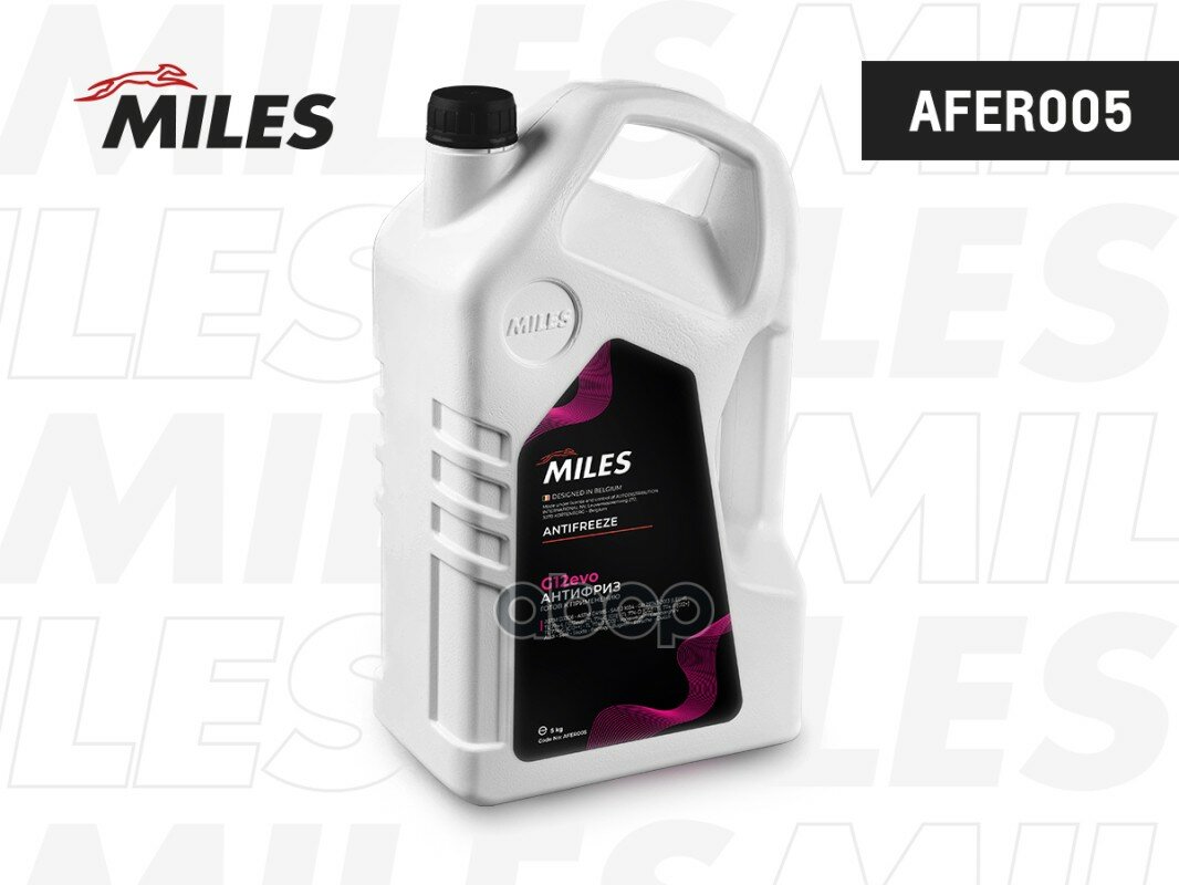 Антифриз готов к применению G12 evo(розовый) 5кг Miles арт. afer005