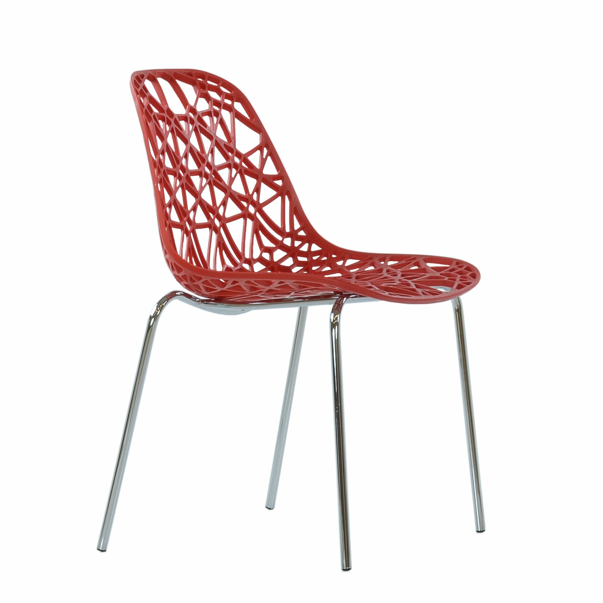 Стул Matrix STOOL MARKET красный, пластик, металл, твердое сиденье, без подлокотников