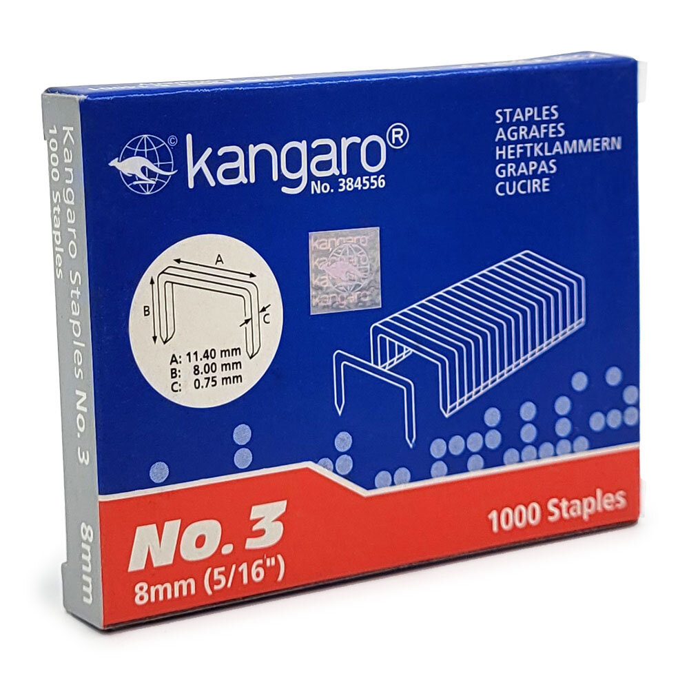 Скобы 3 - 8 мм для мебельного степлера Kangaro,1000 штук 3-8 мм. Kangaro (пр-во Индия)