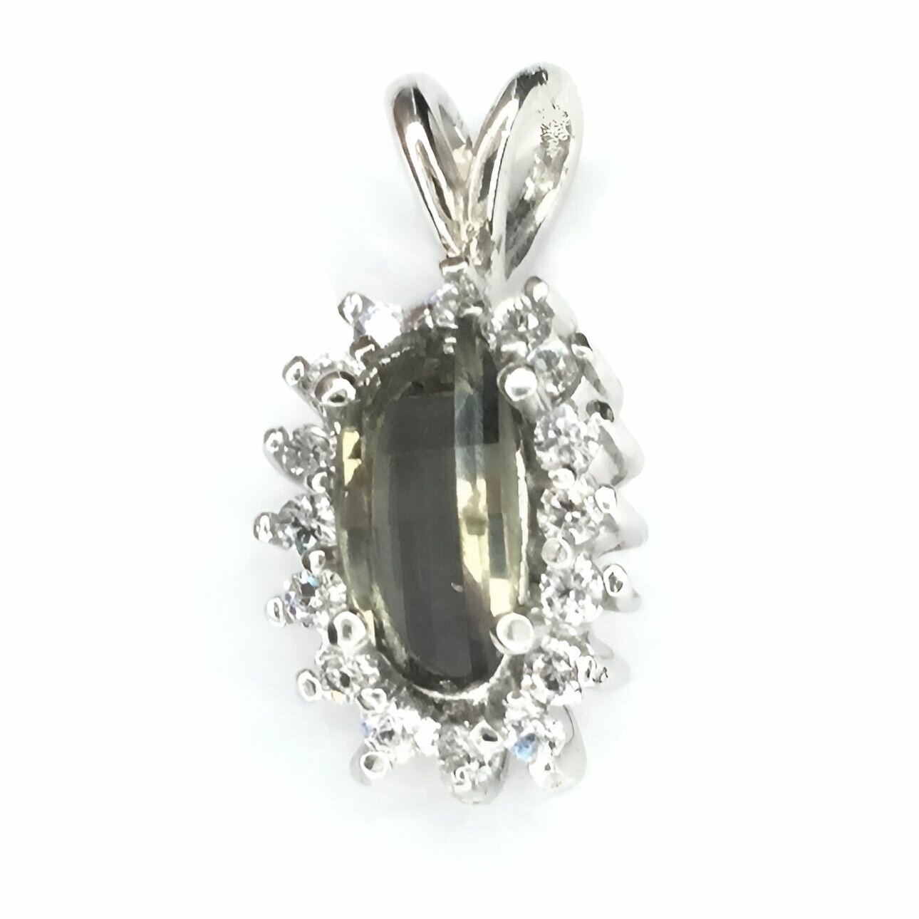 Подвеска, серебро, 925 проба, родирование, фианит